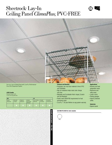 Usg Sheetrock Brand Lay In Acoustical Ceiling Panels | Shelly Lighting